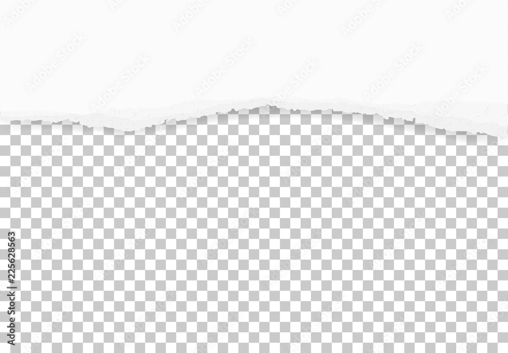 Torn paper edges for background. Ripped paper texture on transparent ...