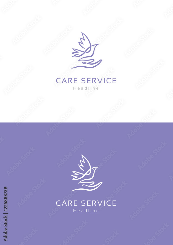 Care service logo template. Stock Vector | Adobe Stock
