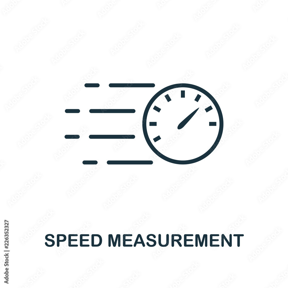 Speed Measurement icon. Monochrome style design from measurement icon ...