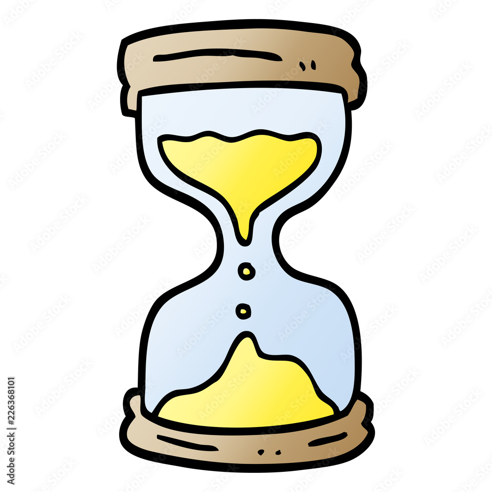 vector gradient illustration cartoon hourglass Stock Vector | Adobe Stock