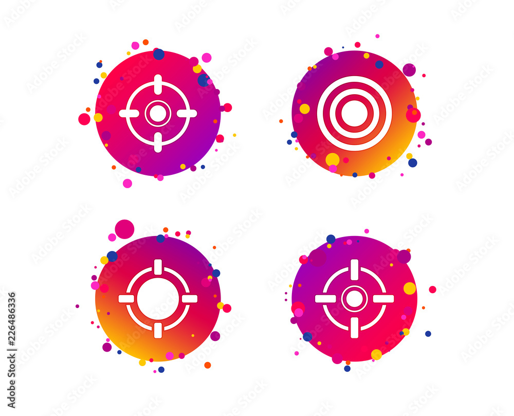 Crosshair icons. Target aim signs symbols. Weapon gun sights for ...