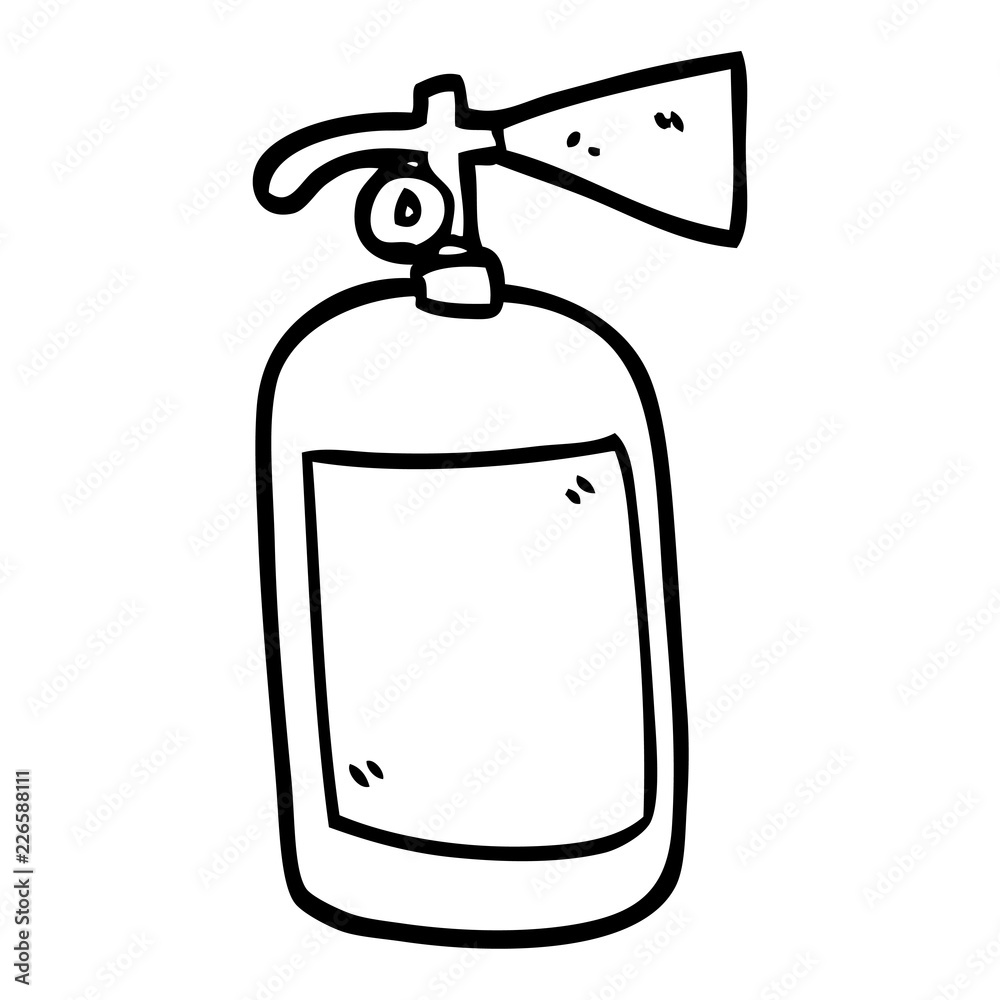 How To Draw Fire Extinguisher Easy