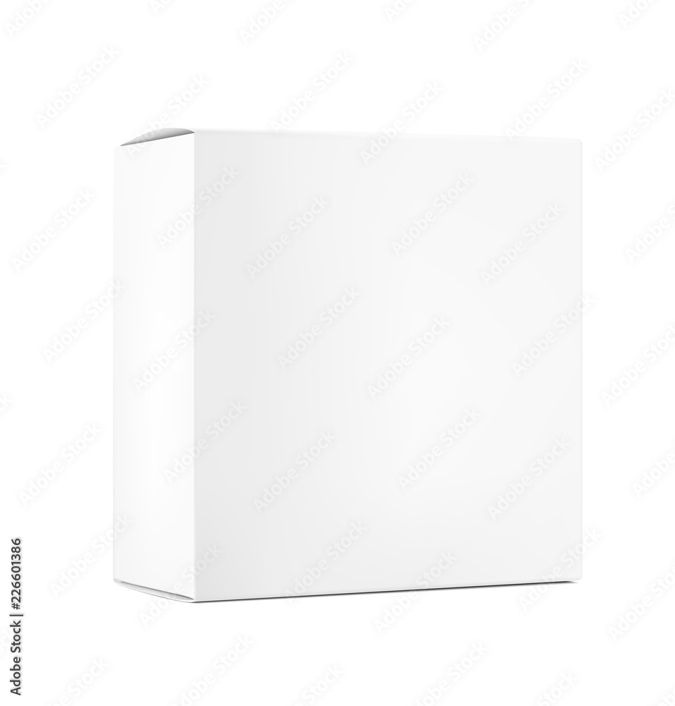 Realistic blank cardboard packaging box mock up. Vector illustration ...