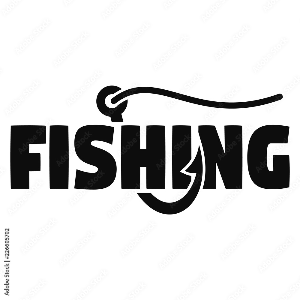 Modern fish hook logo. Simple illustration of modern fish hook vector ...