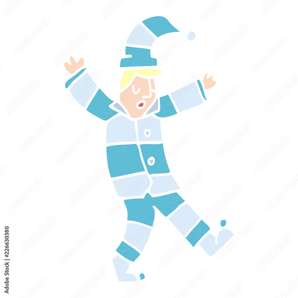 cartoon doodle man in traditional pyjamas Stock Vector | Adobe Stock