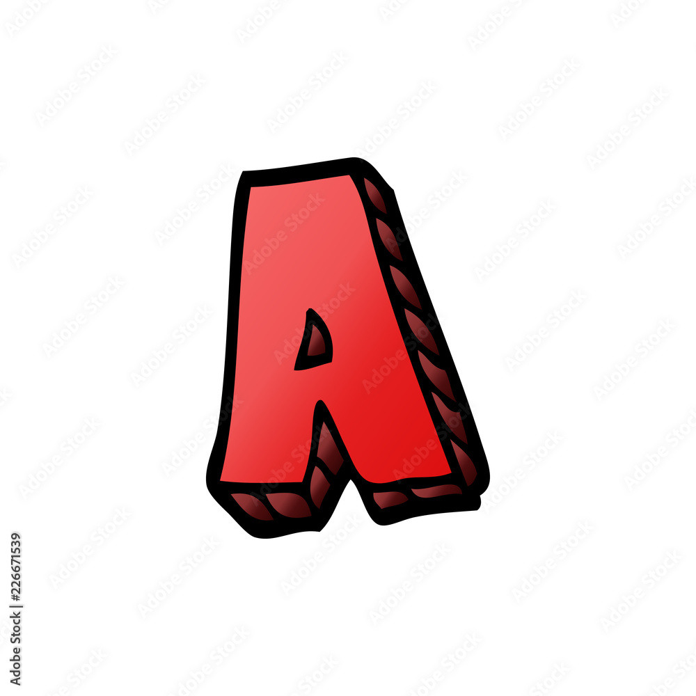 cartoon doodle letter a Stock Vector | Adobe Stock