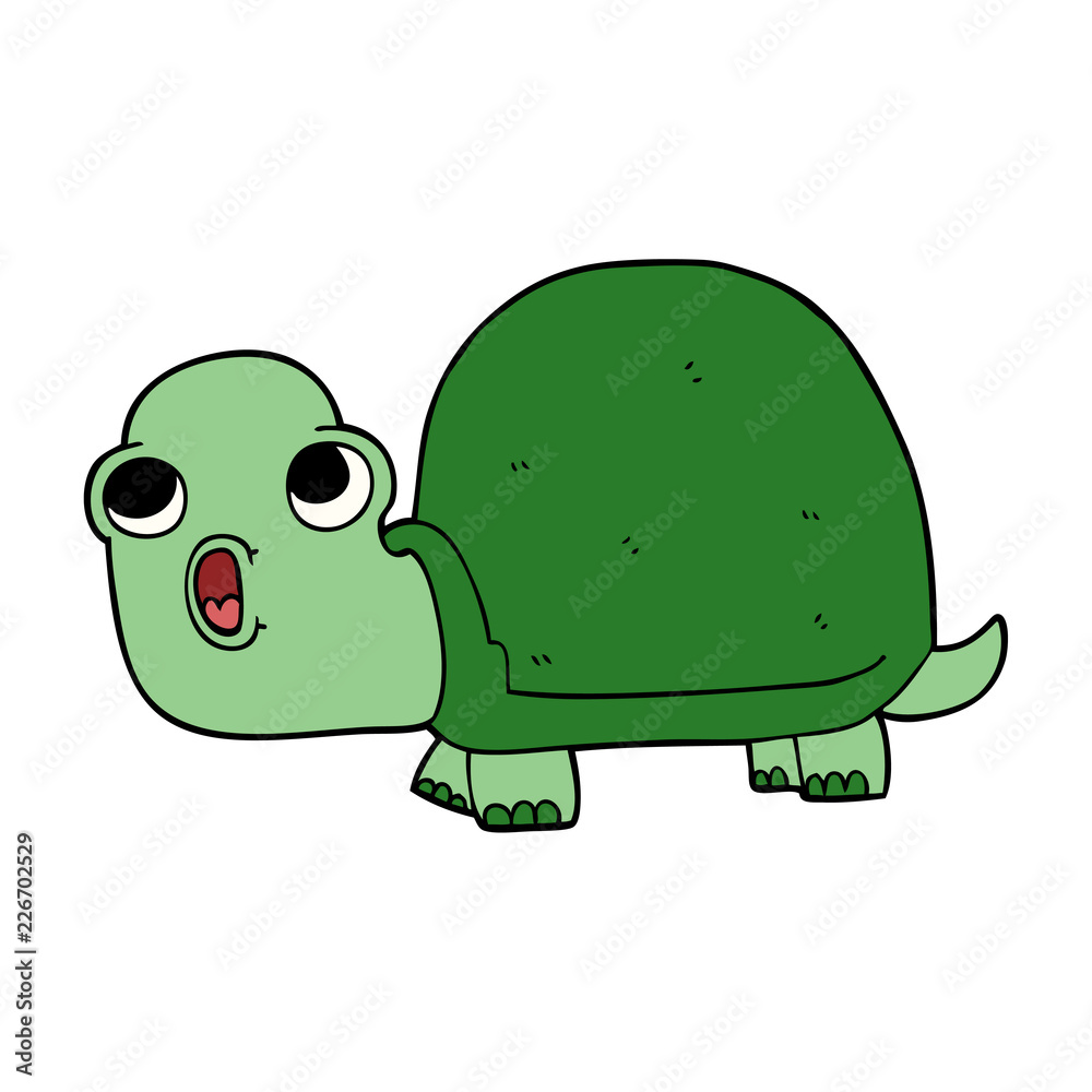 cartoon doodle shocked turtle Stock Vector | Adobe Stock