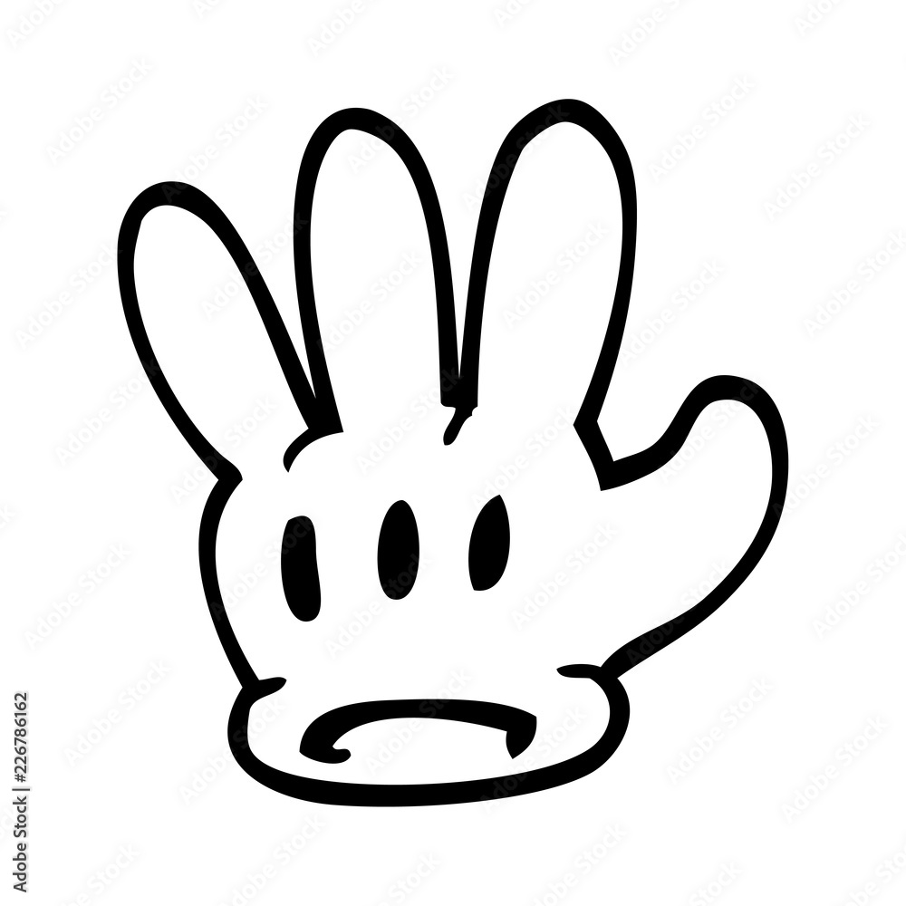 Cartoon gloves drawing store