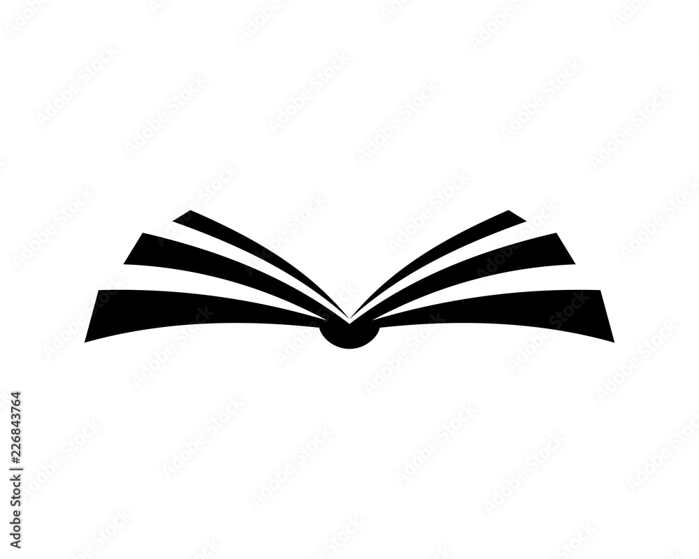 Education Open Book Sign Symbol Icon Logo Vector Stock Vector | Adobe Stock