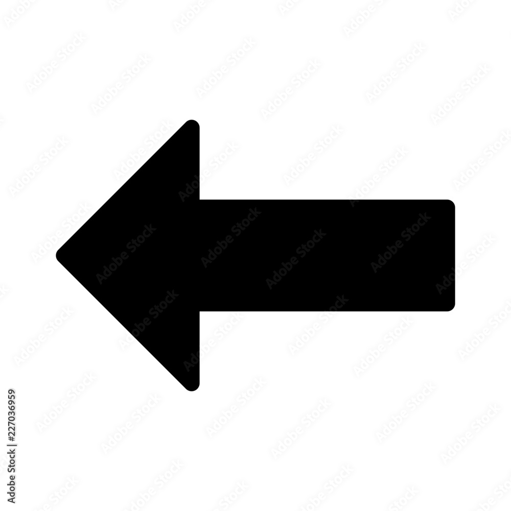 backarrow arrow undo back fill small vector icon Stock Vector | Adobe Stock
