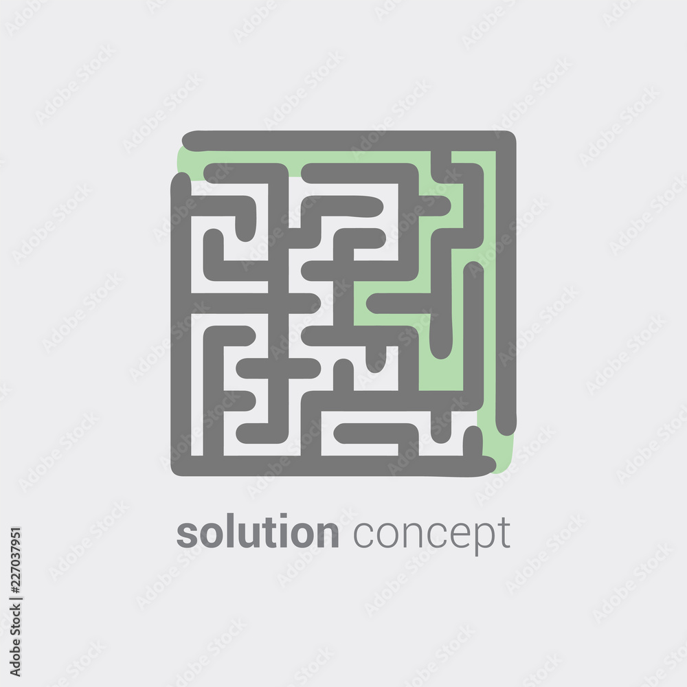 Labyrinth as symbol conceptual vision in solution. Idea for find ...