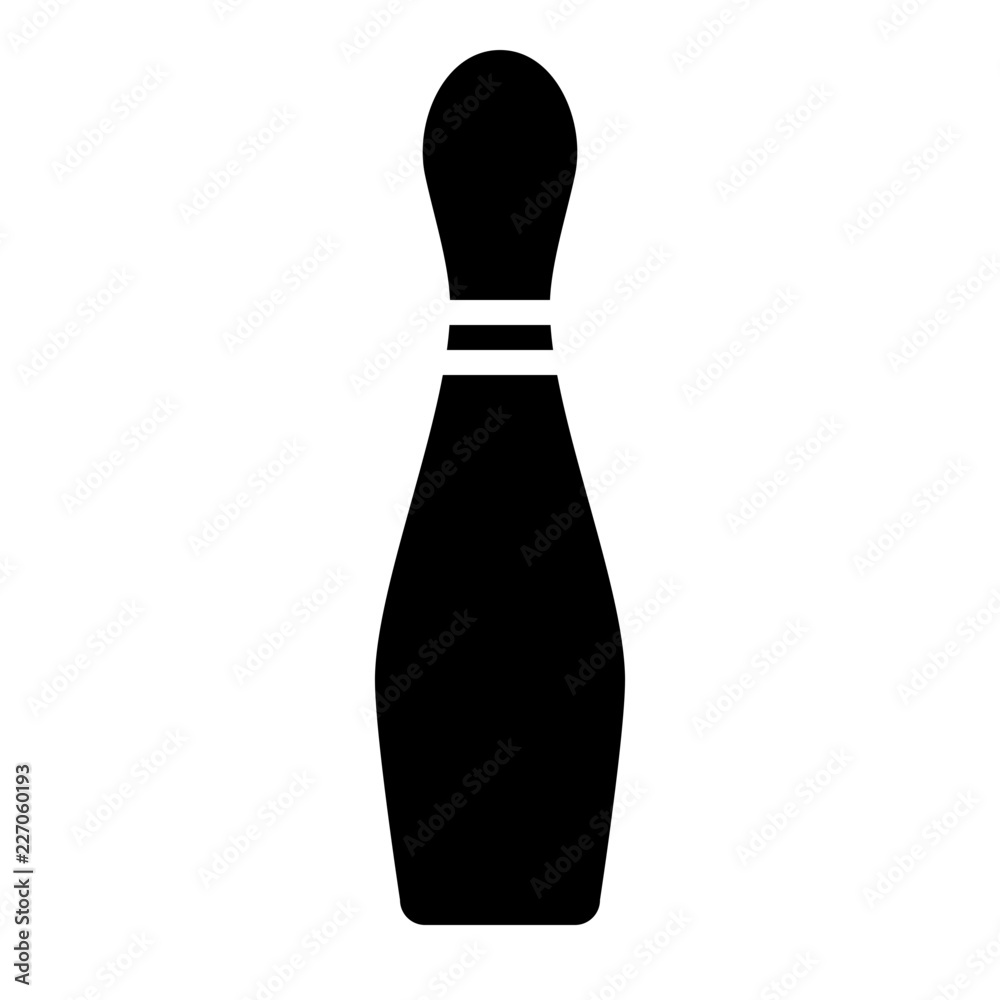 bowling pin vector icon Stock Vector | Adobe Stock
