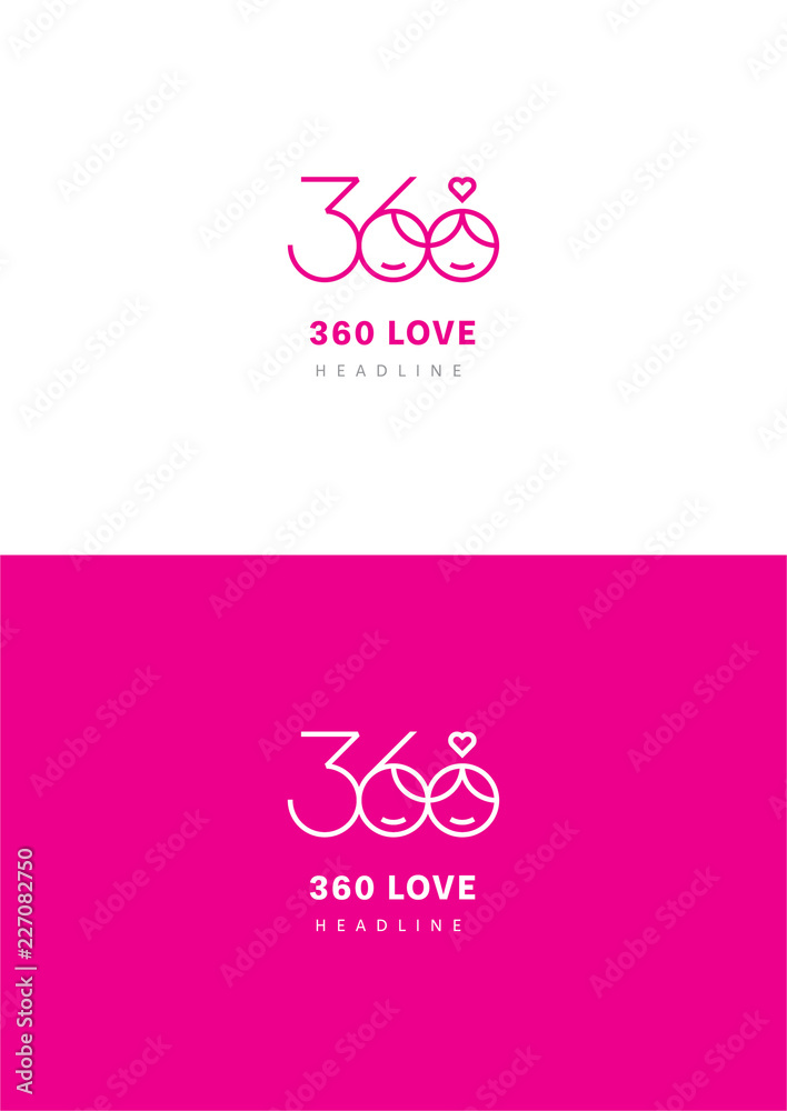 360 love logo template. Stock Vector | Adobe Stock