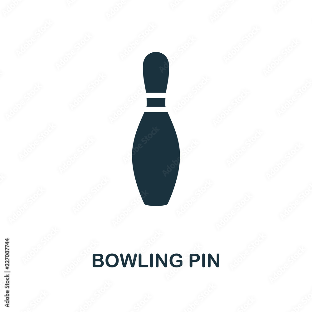 Bowling Pin icon. Monochrome style design from bowling icon collection ...