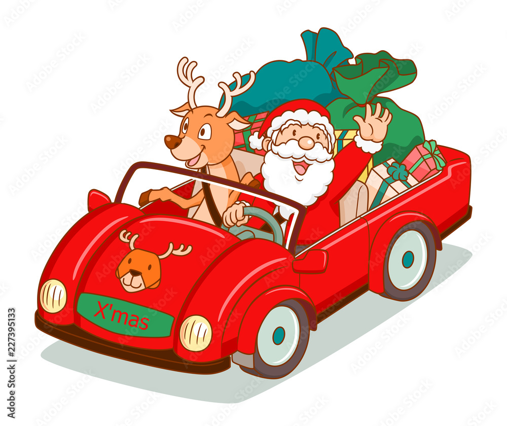 Clipart Santas Car