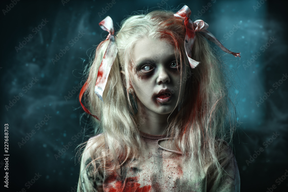 blonde zombie girl Stock Photo | Adobe Stock