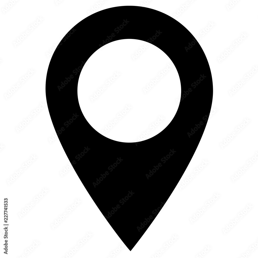 Image vectorielle Stock map point icon on white background. pin sign ...