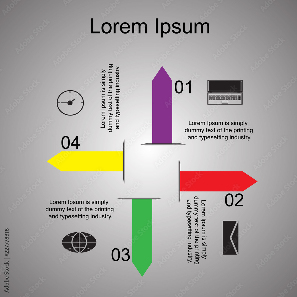 nfographics arrow with icons/The figure shows an infographic as a ...