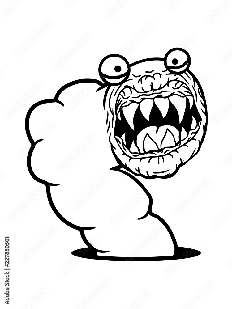 Ilustración de Stock loch boden hässlich monster fressen zähne ...