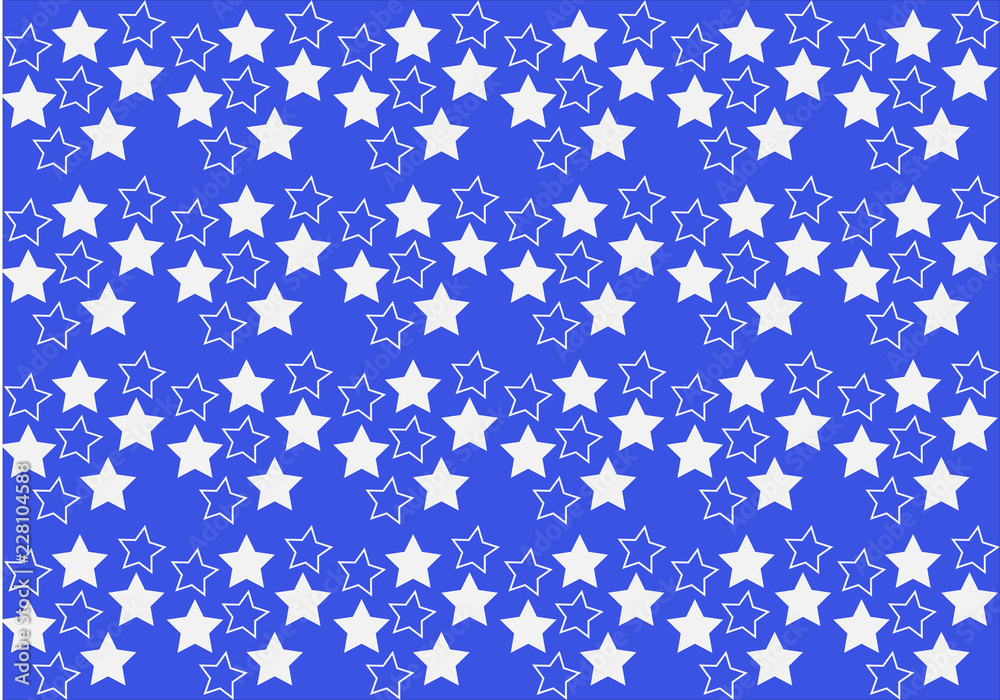 Fondo azul con estrellas blancas. Stock Vector | Adobe Stock