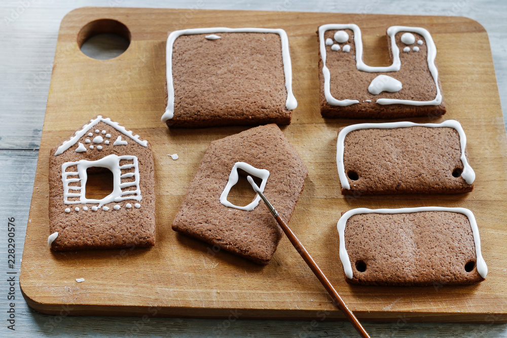How To Make Gingerbread House Step By Step Tutorial Stock Photo