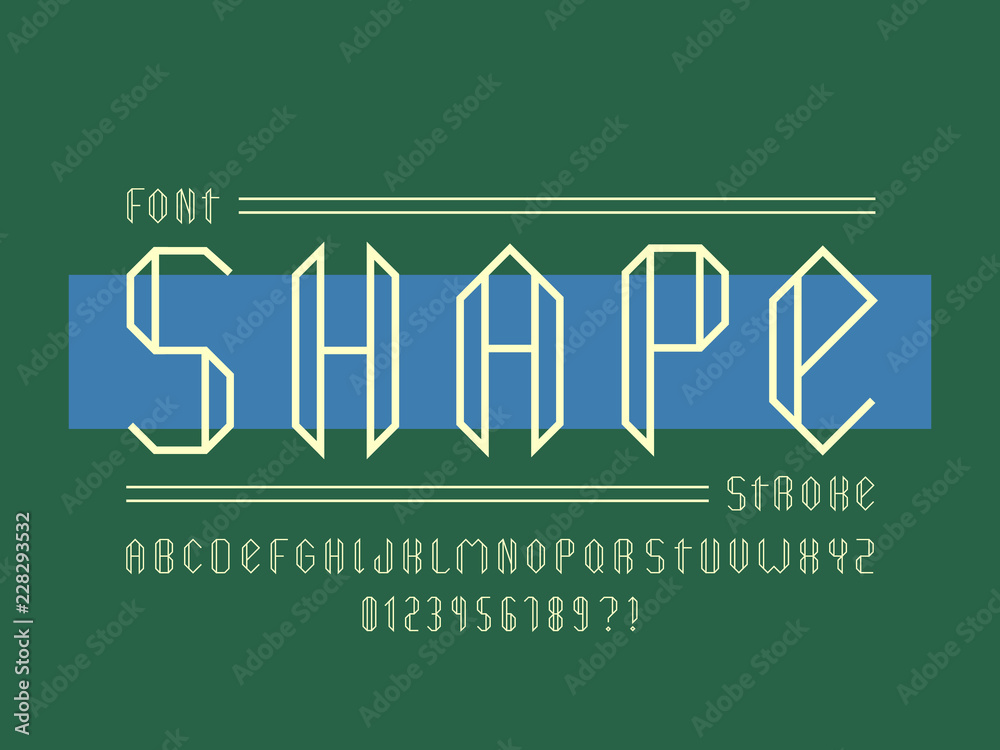 6403927 Shape font. Vector alphabet Stock Vector | Adobe Stock
