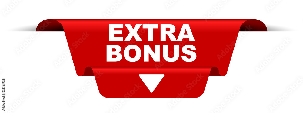 red vector banner extra bonus Stock Vector | Adobe Stock