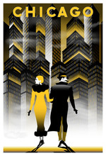 Chicago Vintage Poster Free Stock Photo - Public Domain Pictures