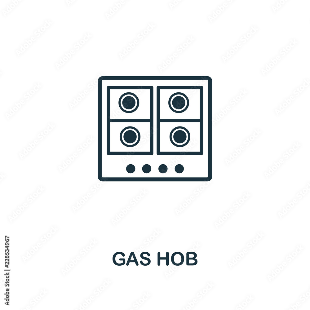 Gas Hob icon. Premium style design from household icon collection. UI ...