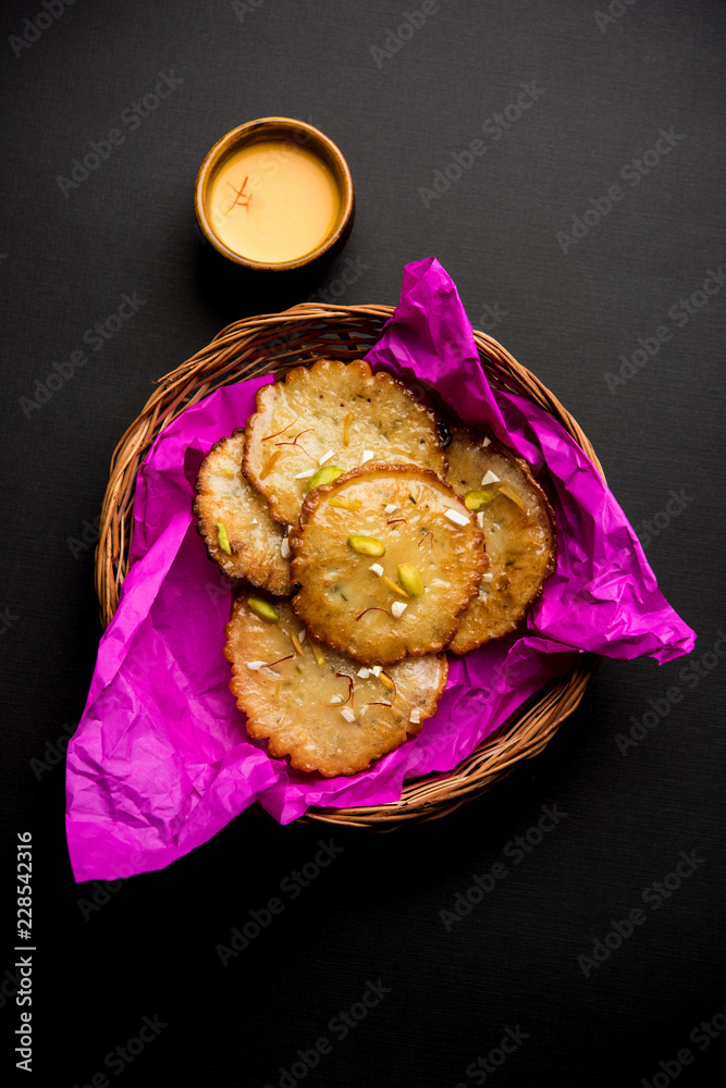 Malpua sweet - Traditional Indian dessert or pancake for festivals ...
