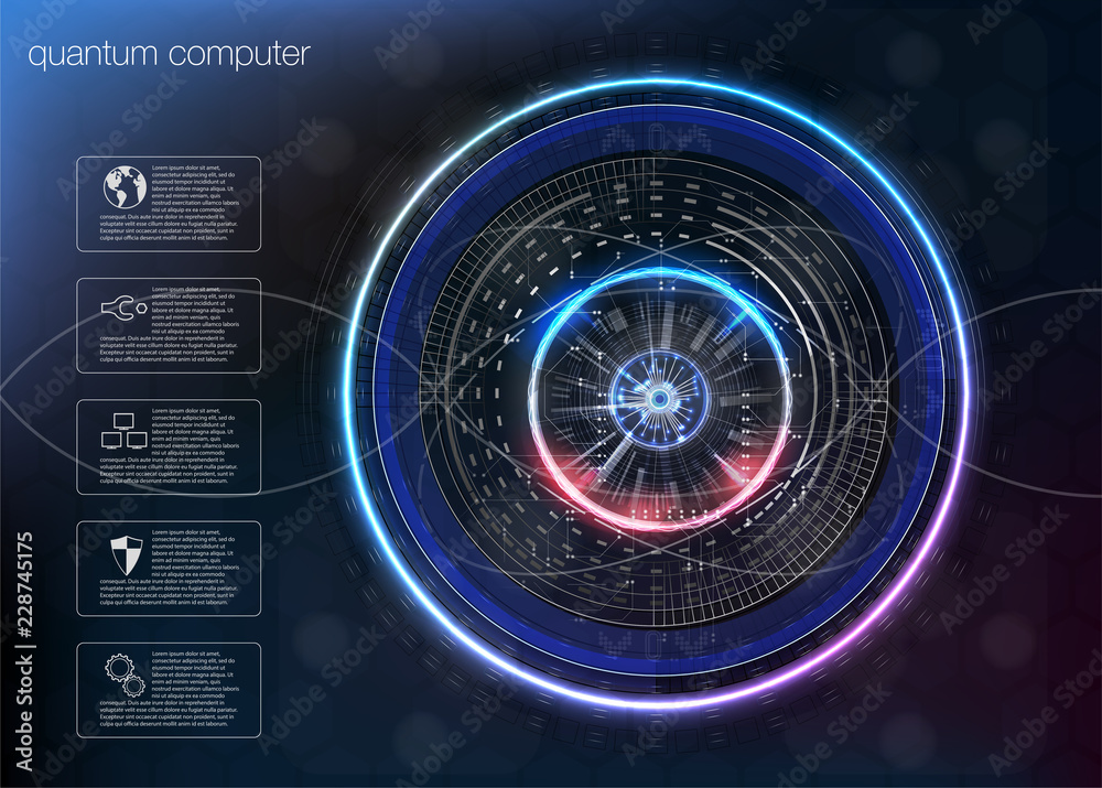 Stock-Vektorgrafik „Quantum computing, Big data algorithms, Quantum computing, data ...