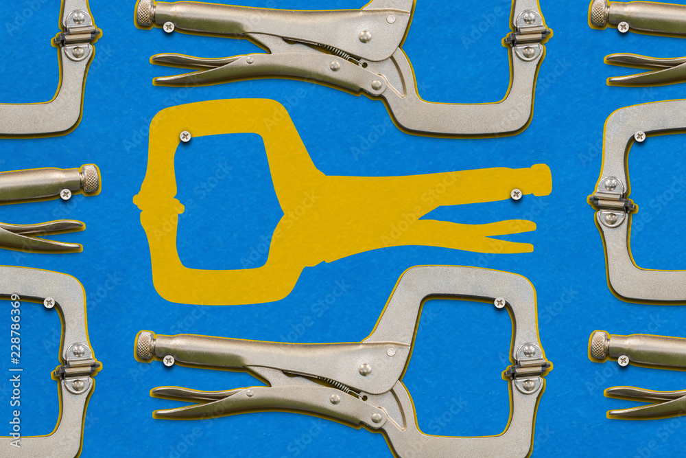 Locking clamps shadow board Stock Photo | Adobe Stock
