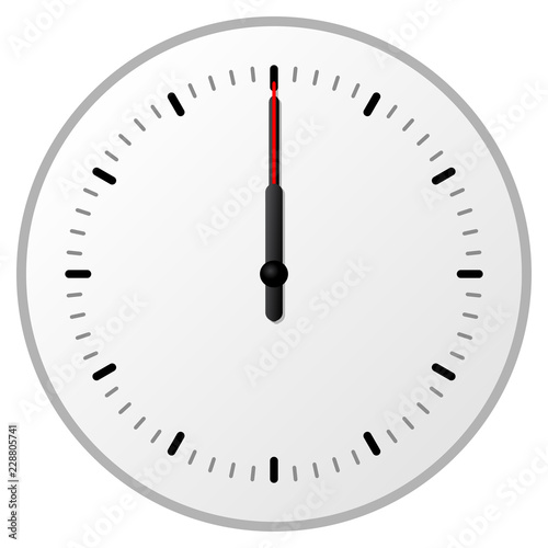 Uhr um zwölf uhr Mittags / Mitternacht – kaufen Sie diese Vektorgrafik ...