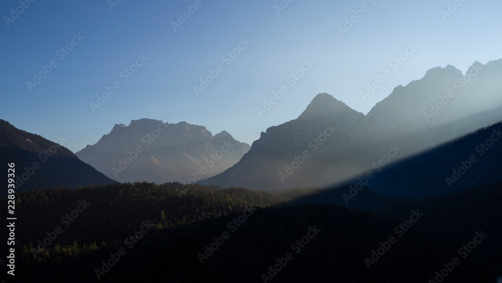 Austria, Tyrolean Alps. Road to Fern pass. Wonderful landscape at the ...