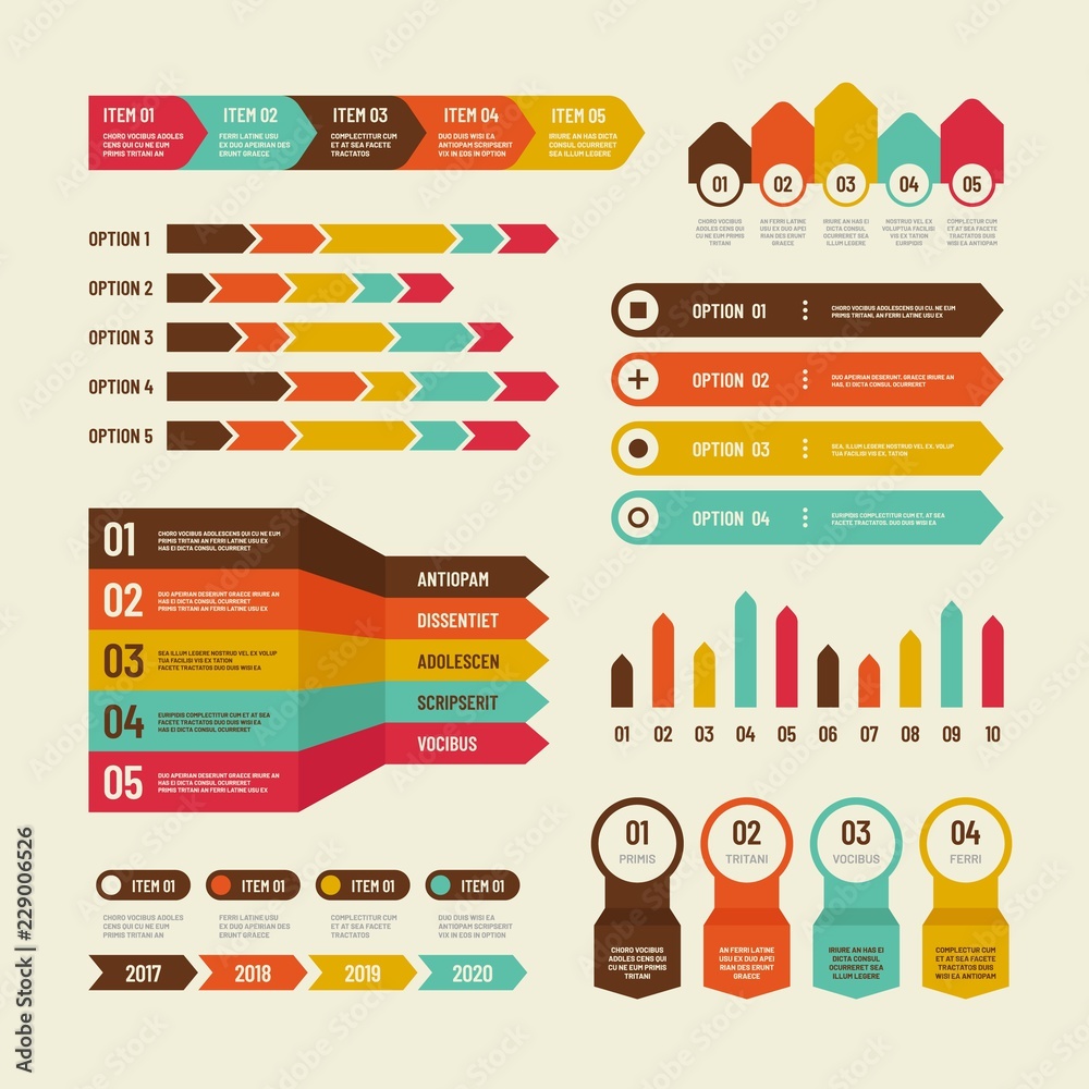 Infographic template. Economic charts marketing graphs process table ...