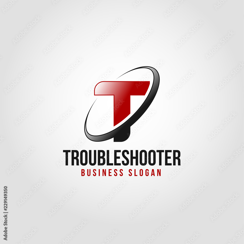 Troubleshooter - Letter T Logo Template Stock Vector | Adobe Stock