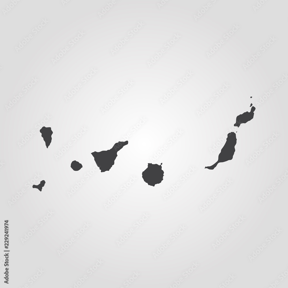 Map of the Canary Islands. Vector illustration. World map Stock Vector ...