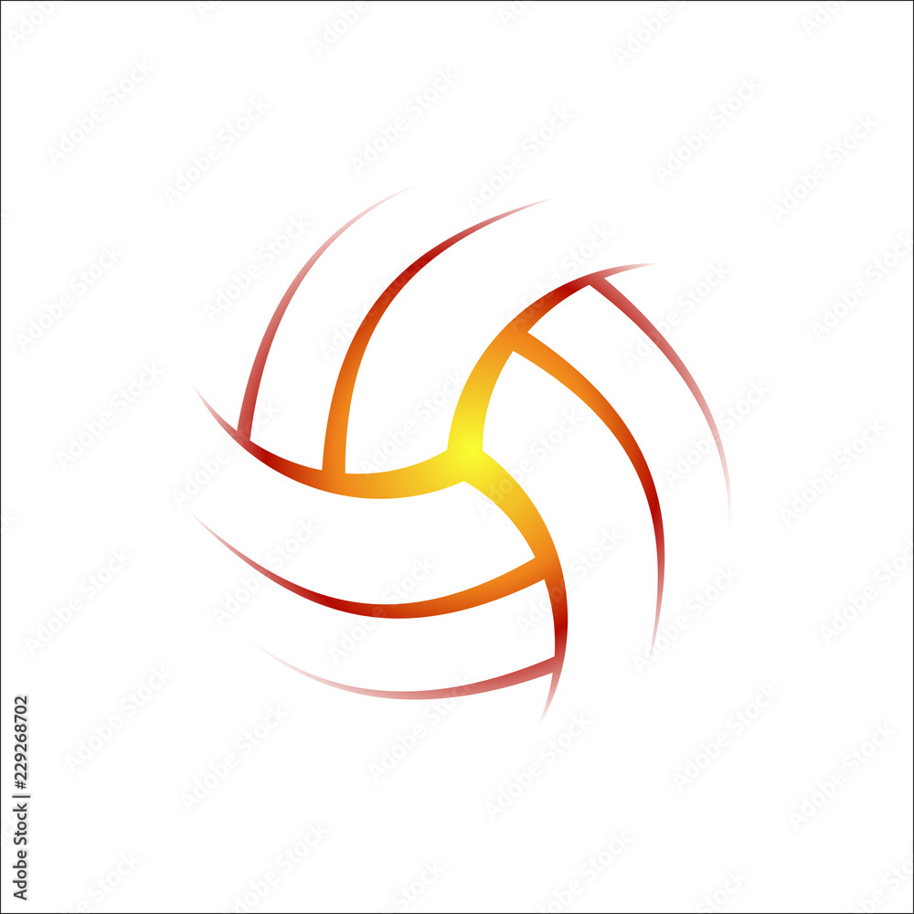 Volleyball outline background Stock Vector | Adobe Stock