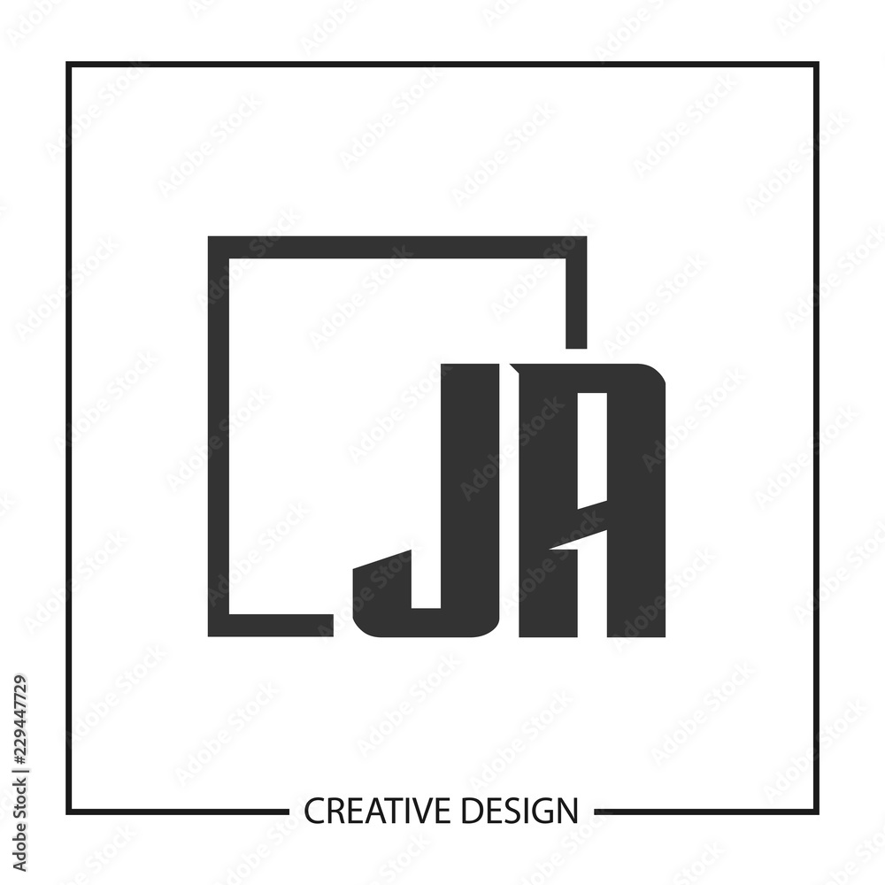 Initial Letter JA Logo Template Design Stock Vector | Adobe Stock
