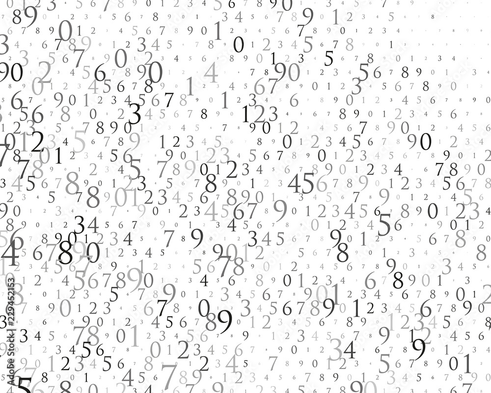 Vector de Stock Random numbers 0 and 9. Background in a matrix style. Binary code pattern with ...