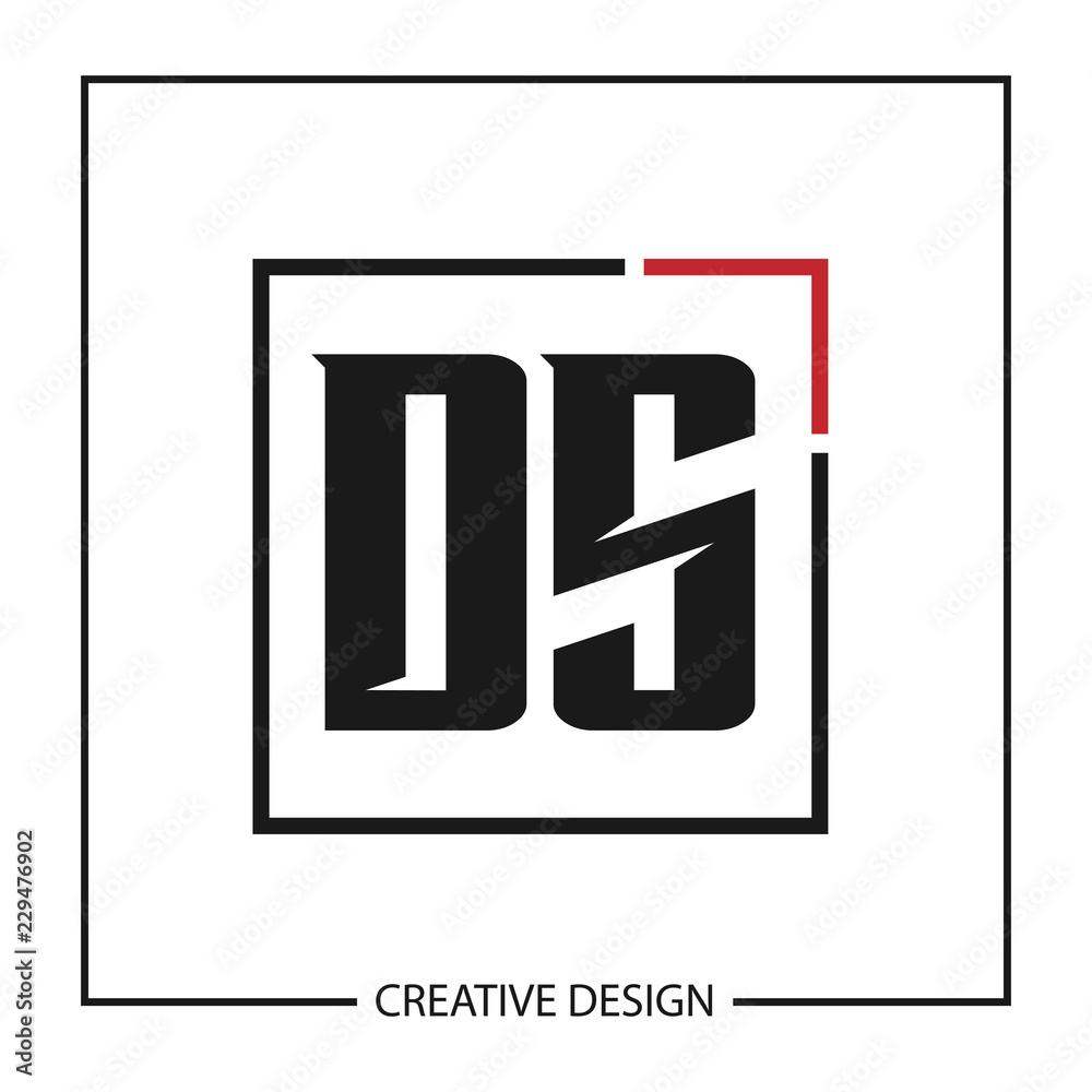 Initial Letter DS Logo Template Design Stock Vector | Adobe Stock