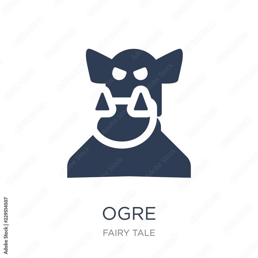 ogre icon. Trendy flat vector ogre icon on white background from Fairy ...