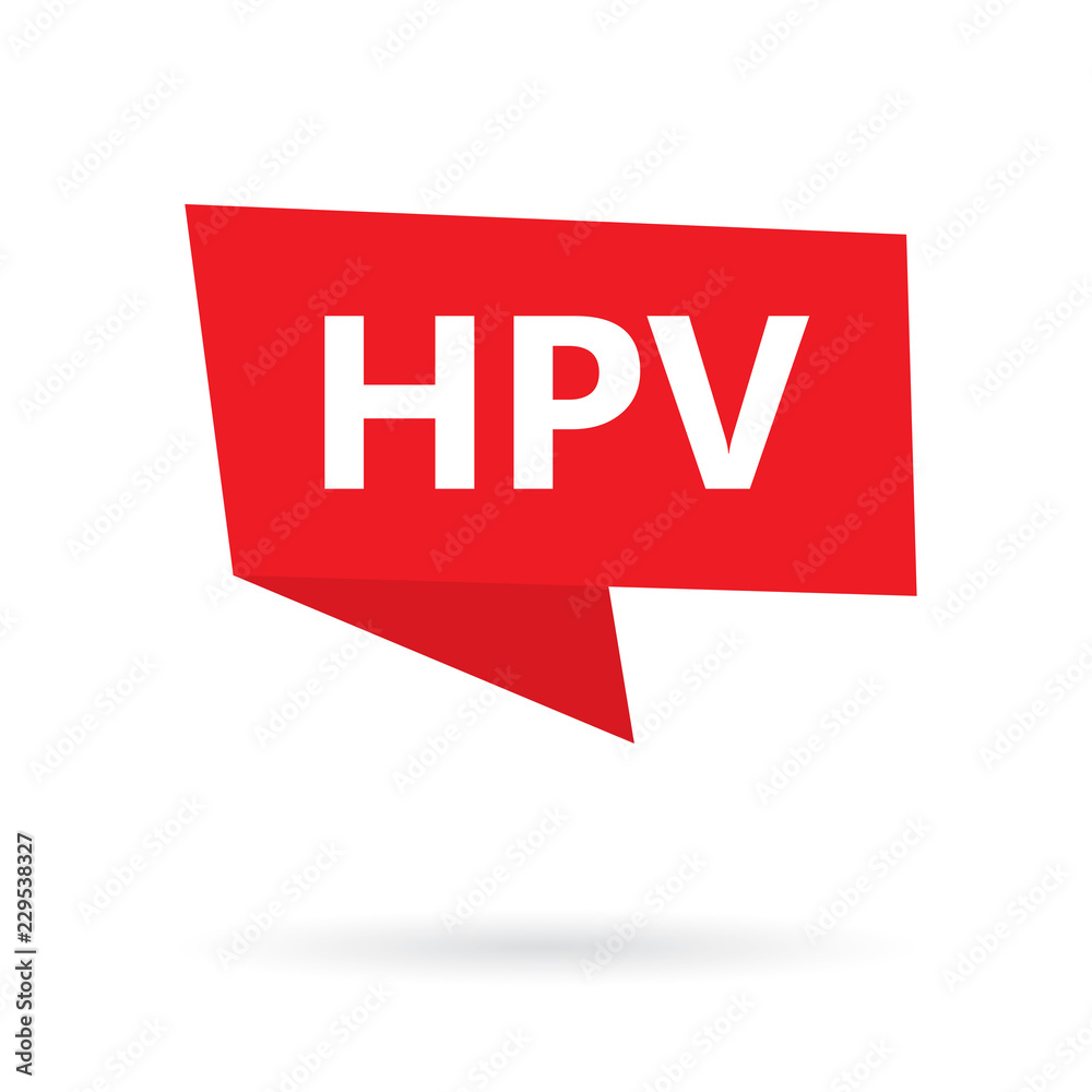 HPV (Human Papillomavirus) acronym on a sticker- vector illustration ...
