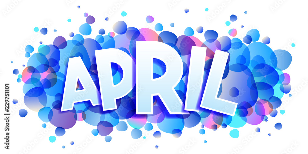 April word vector creative banner Stock Vector | Adobe Stock