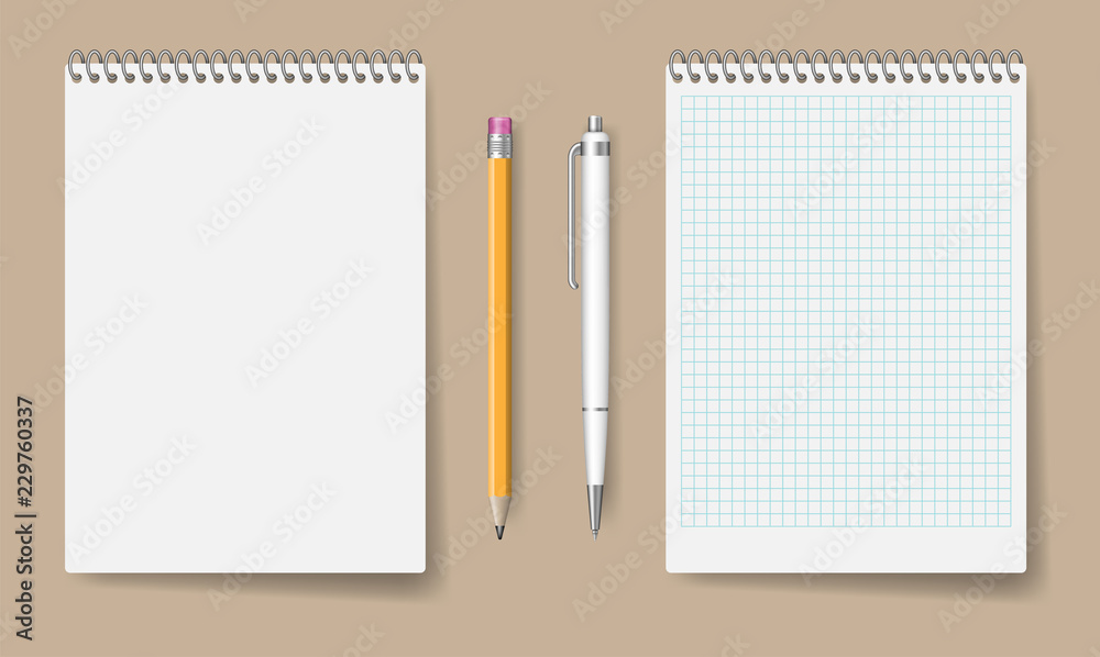 Blank spiral notebook mockup for corporate identity and branding ...