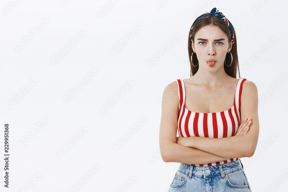 Anfair life sucks. Portrait of offended gloomy and displeased immature ...