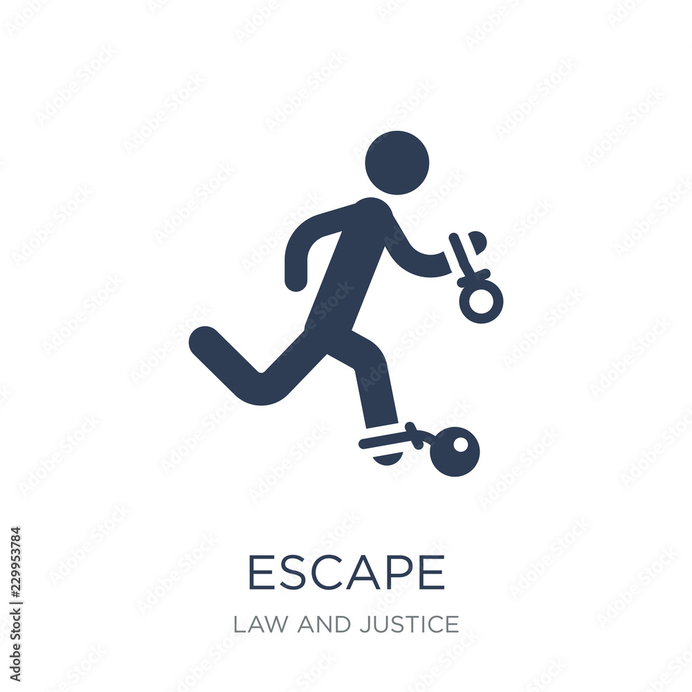 Escape icon. Trendy flat vector Escape icon on white background from ...