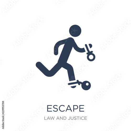 Escape icon. Trendy flat vector Escape icon on white background from ...
