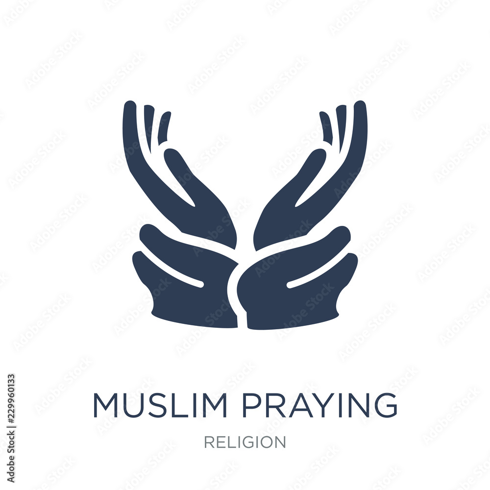 Muslim Praying Hands icon. Trendy flat vector Muslim Praying Hands icon ...