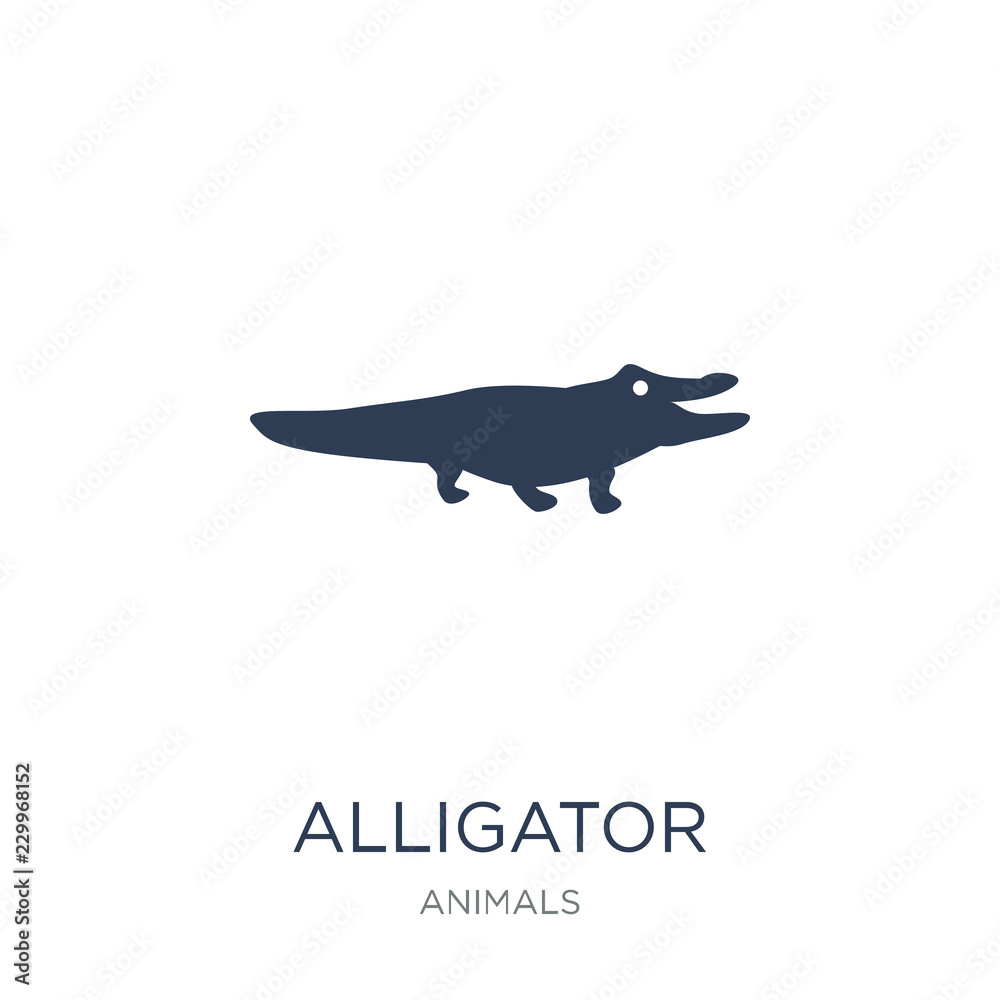 alligator icon. Trendy flat vector alligator icon on white background ...